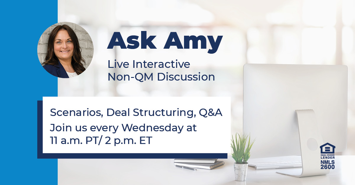 Ask Amy - A Live Interactive Non-QM Discussion - Carrington Correspondent